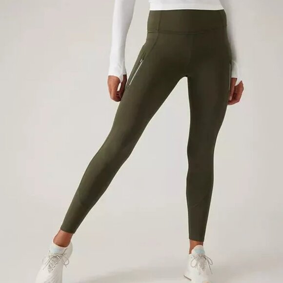 Athleta | Pants & Jumpsuits | Athleta Olive Green High Rise Rainer ...